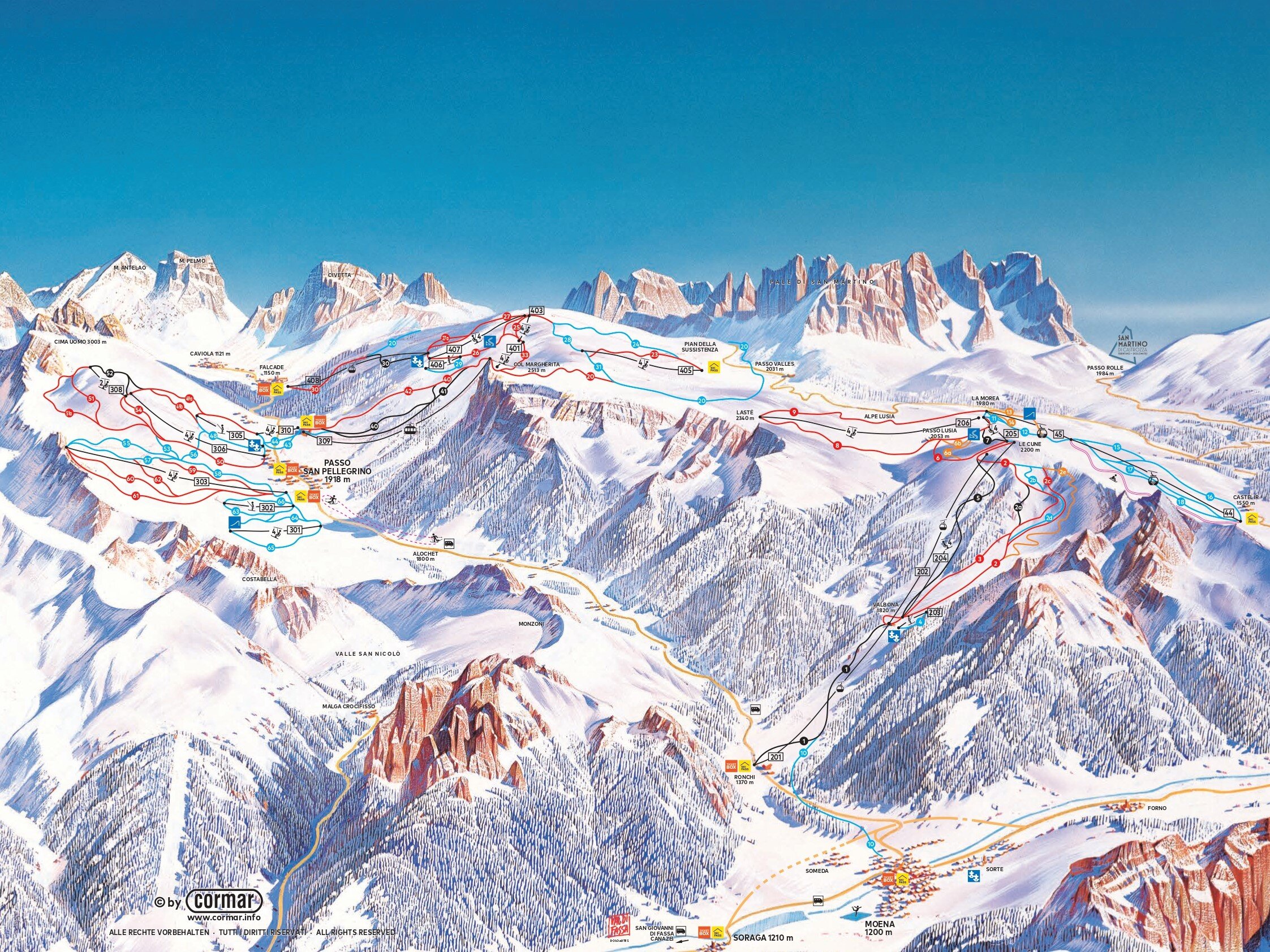 San Pellegrino Pass – Falcade ski area